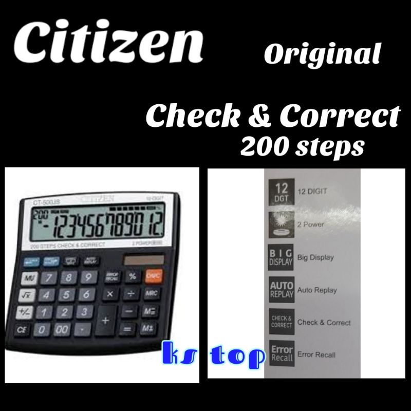 Citizen CT-500JS 12 digit check& correct desktop | Shopee Malaysia