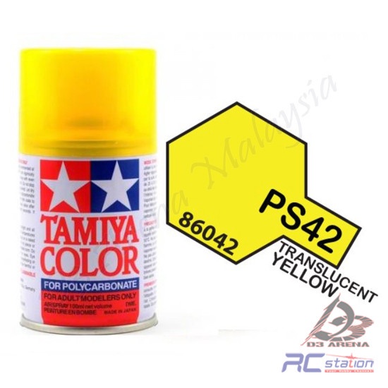 Tamiya Color #86042 PS-42 Translucent Yellow Spray Paint 100ml | Shopee ...