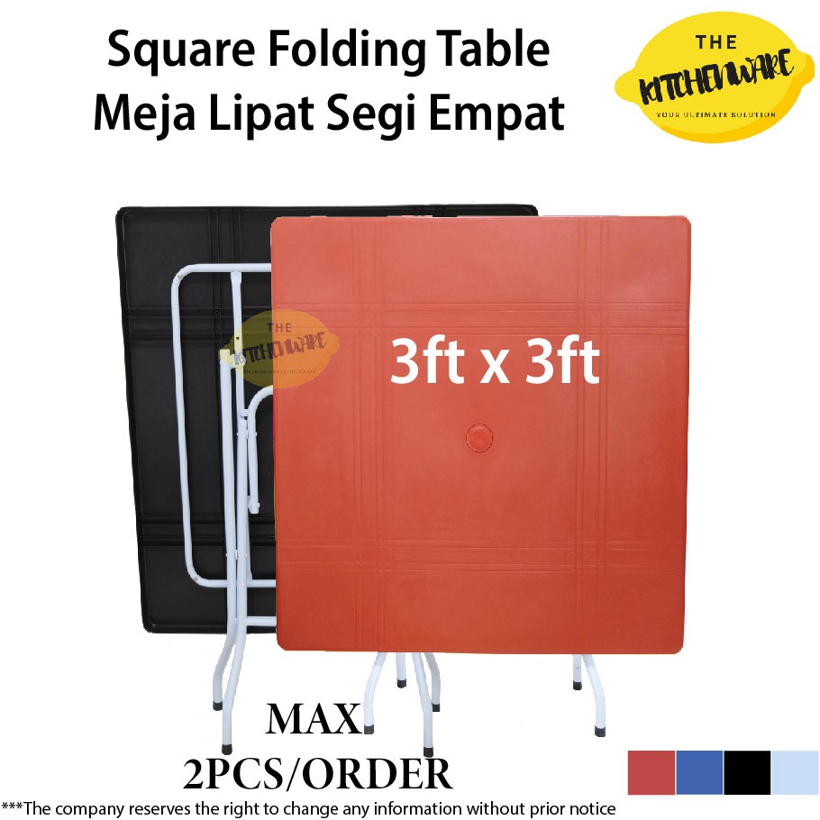 Meja Pasar Malam 3x3/ Foldable Plastic Dining Table 3’' x 3’ Meja Lipat ...