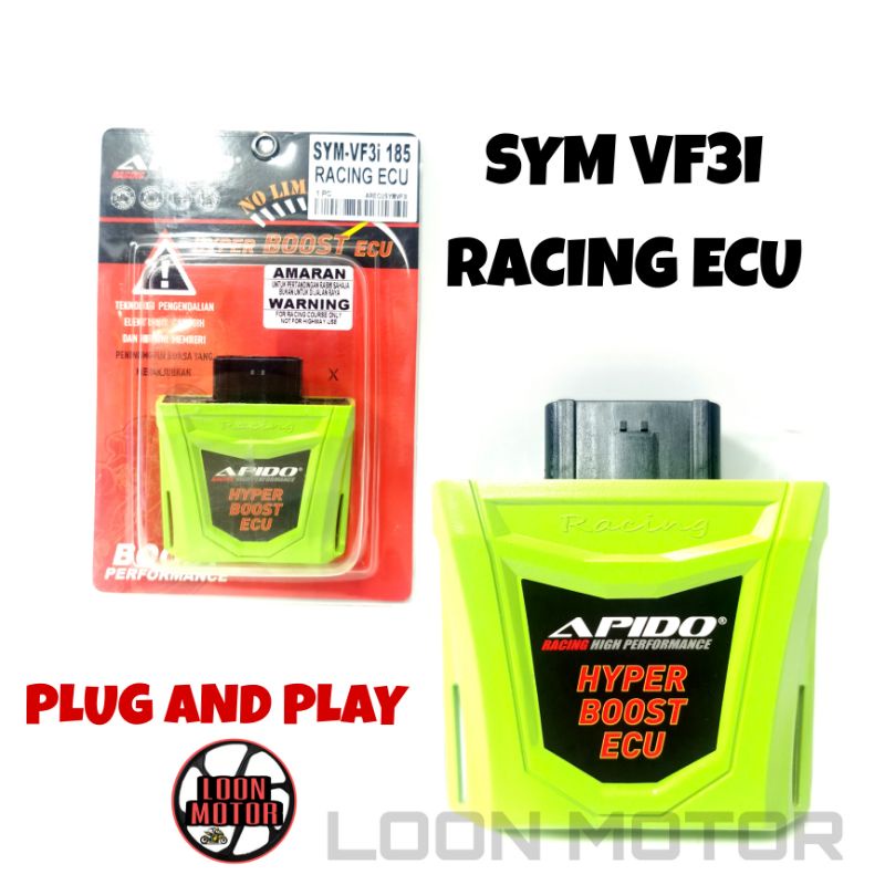 SYM VF3I 185 RACING ECU (PLUG AND PLAY) - APIDO RACING (BUANG CUT OFF ...