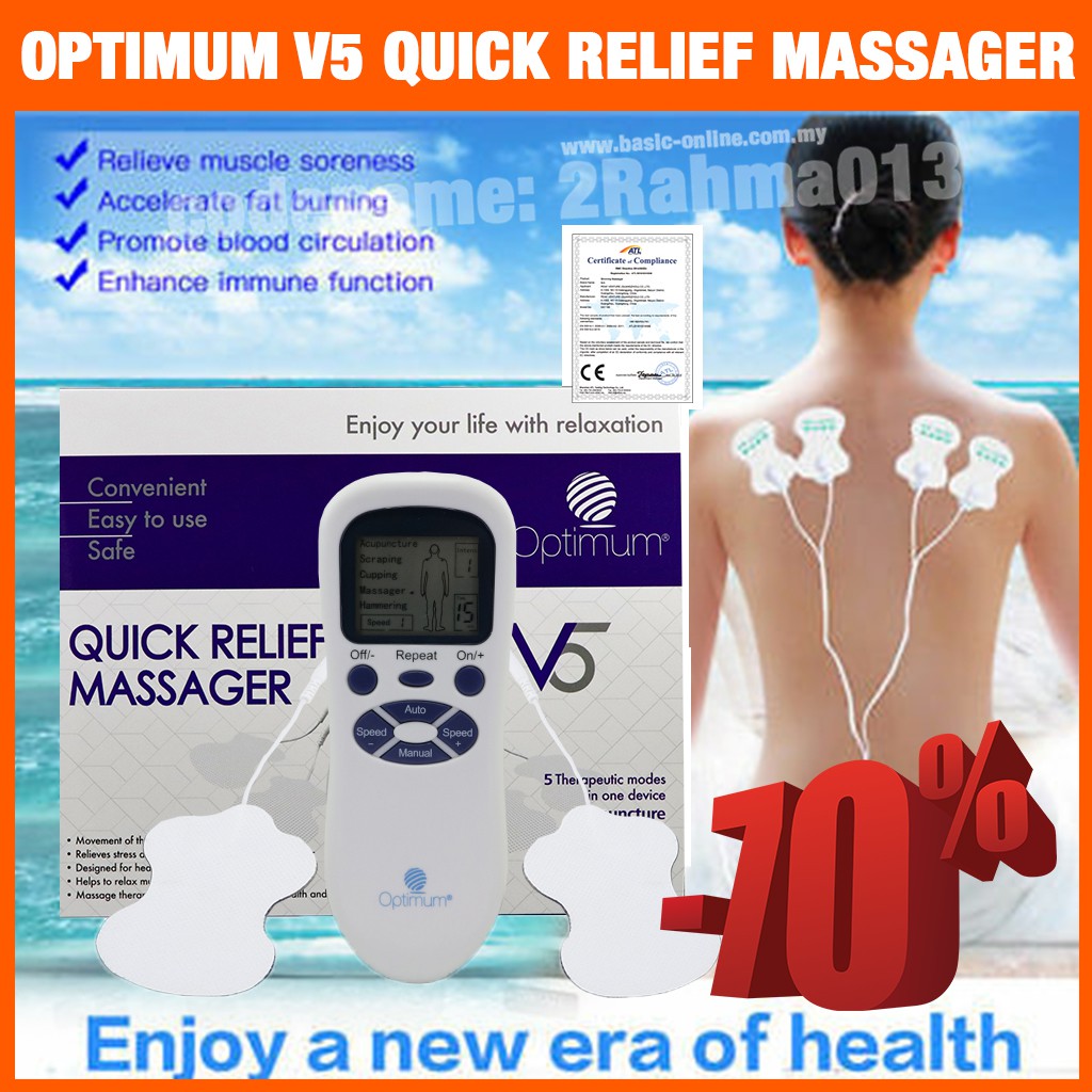 [PEOPLE CHOICE] Optimum Quick Relief Massager V5 | Shopee Malaysia