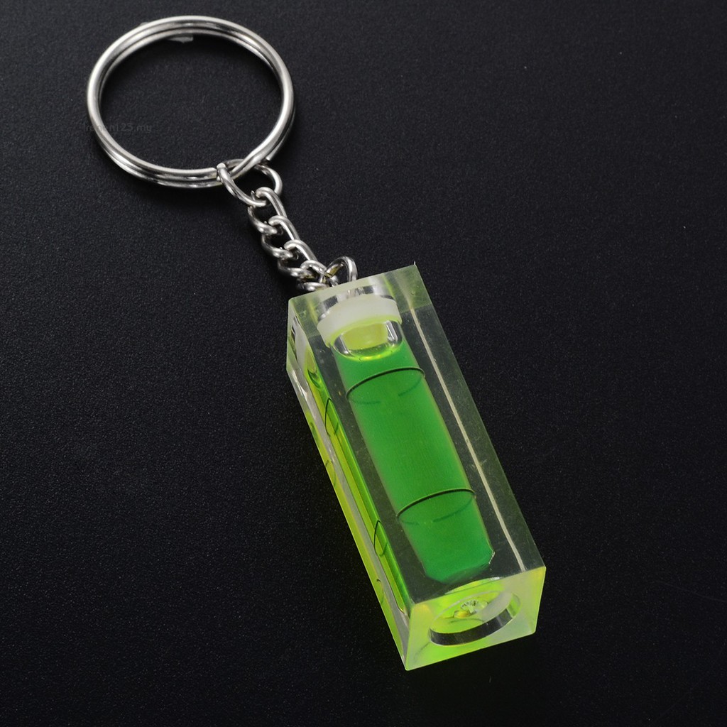 Irenen Mini Acrylic Spirit Level Key Ring Key Chain Tool Gadget Gift ...