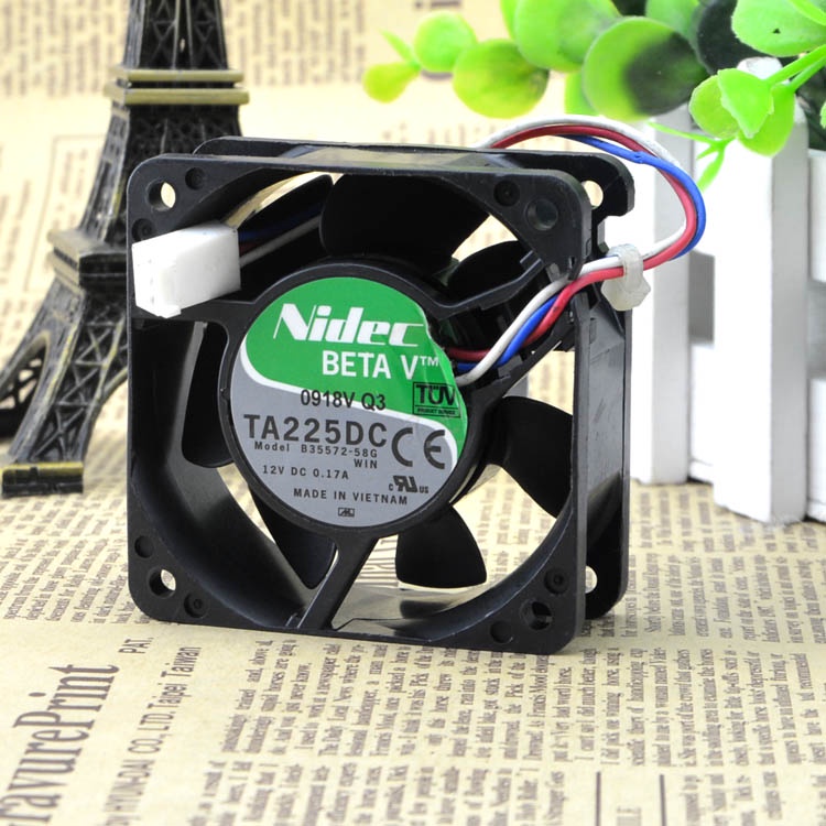 Ready Stock Nidec 6025 12V 0.17A 6cm Silent Power Chassis/Server Fan ...