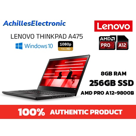 LENOVO THINKPAD A475 14´´ AMD A12-9800B/8GB RAM/256GB SSD BUSINESS ...
