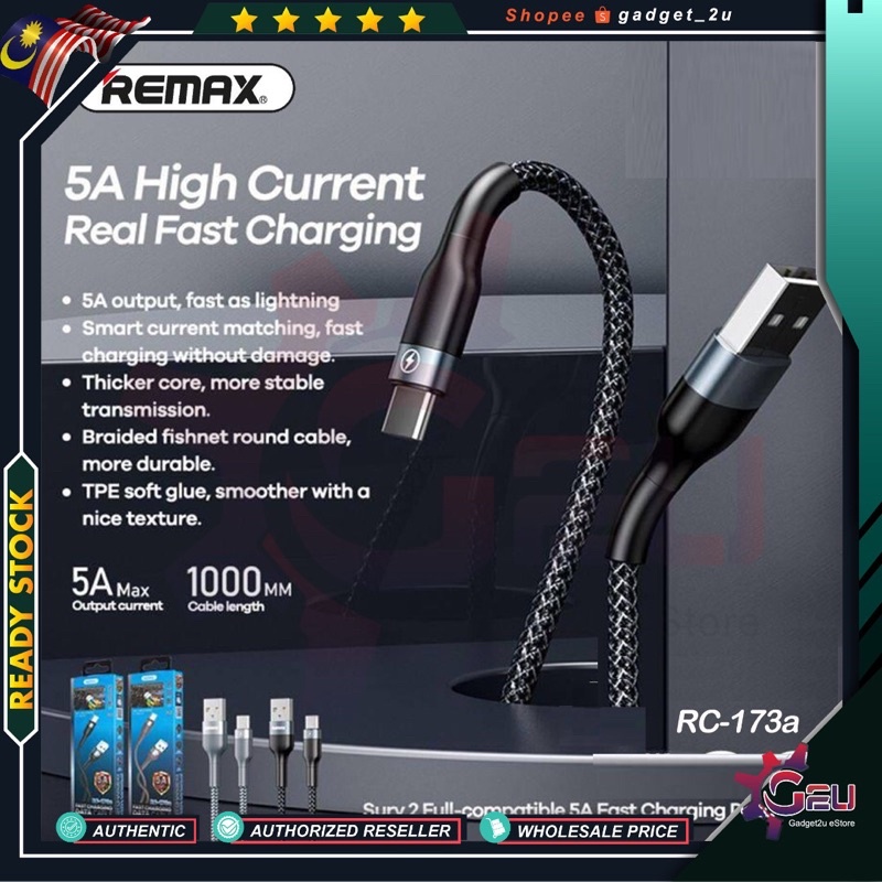 Original Remax RC-173a Sury 2 Series Full-Compatible 5A Fast Charge ...