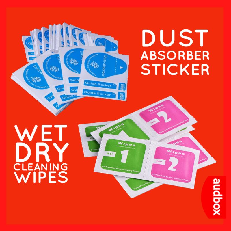 Dry Wet Wipe Dust Absorber Sticker Cleaning Screen Cloth for Phone ...
