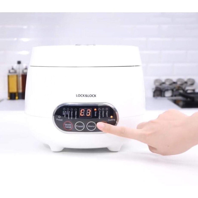 Locknlock EJR326WHT 0.8L multi-function digital rice cooker | Shopee ...