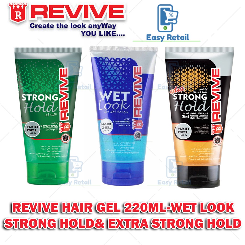 Revive Hair Gel 220ml (Wet Look, Strong Hold, Extra Strong Hold ...