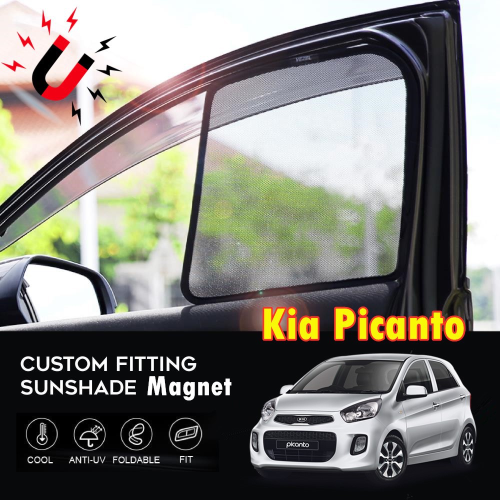 Kia Picanto Magnetic Sunshade (4Pcs) | Shopee Malaysia