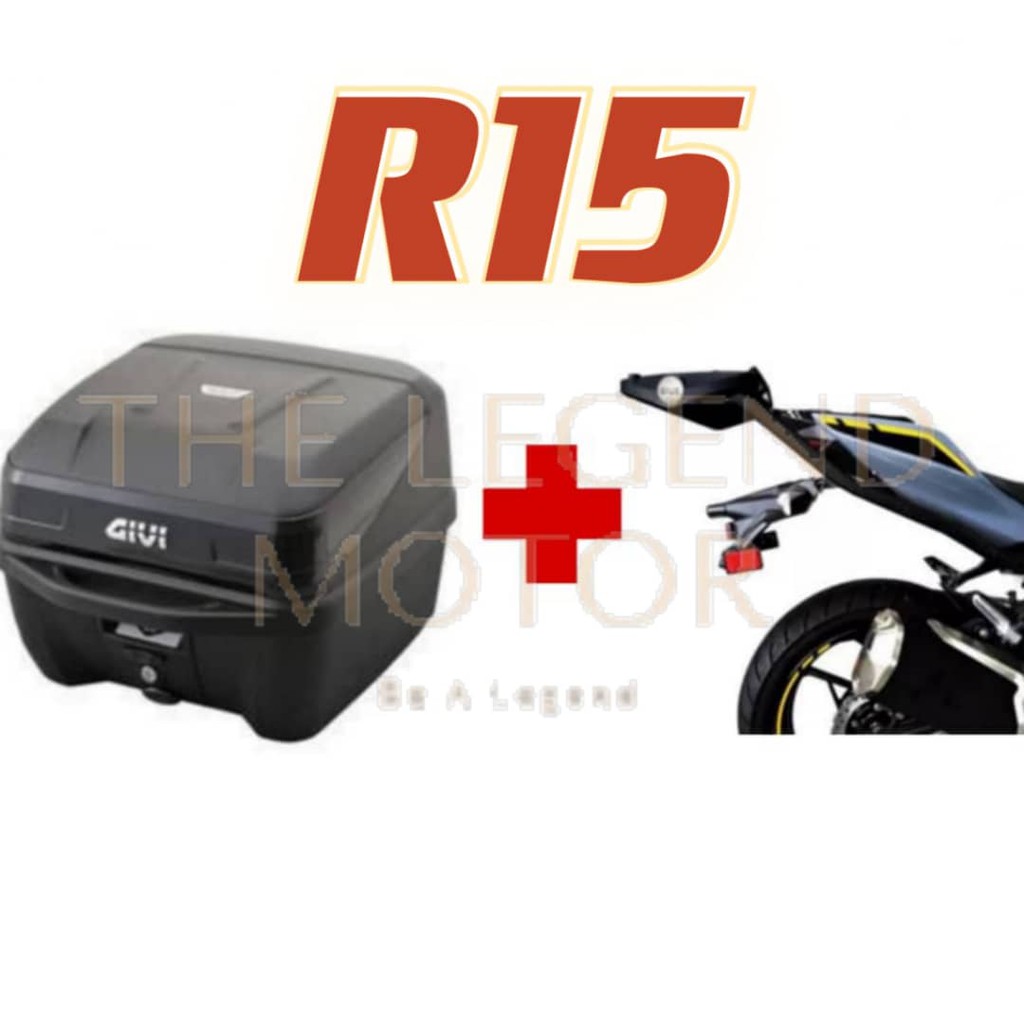 YAMAHA R15 R 15 KOMBO GIVI HEAVY DUTY MONORACK J HRV MONO RACK + BOX ...