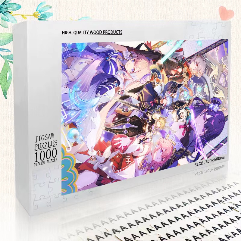GENSHIN IMPACT原神 1000PCS WOODEN PUZZLE 50x75CM ANIME COLLECTION 2022 ...