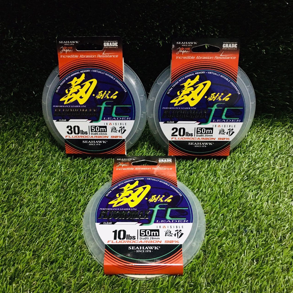 (JOM PANCING) Seahawk (50m) (Clear) Fluoromax 90% FC Fishing Leader Lines | Shopee Malaysia