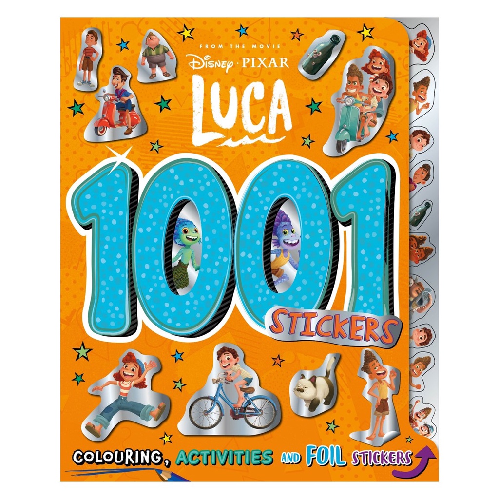Luca Disney Pixar 1001 Stickers Book With Activities Colouring & Foil ...