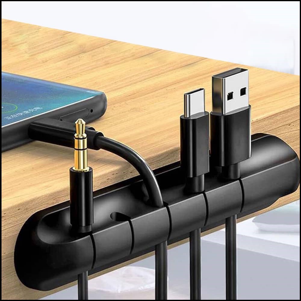 3Clip/5Clip/7Clip Cable Organizer Silicone USB Cable Winder Desktop Tidy Management Clips Cable ...