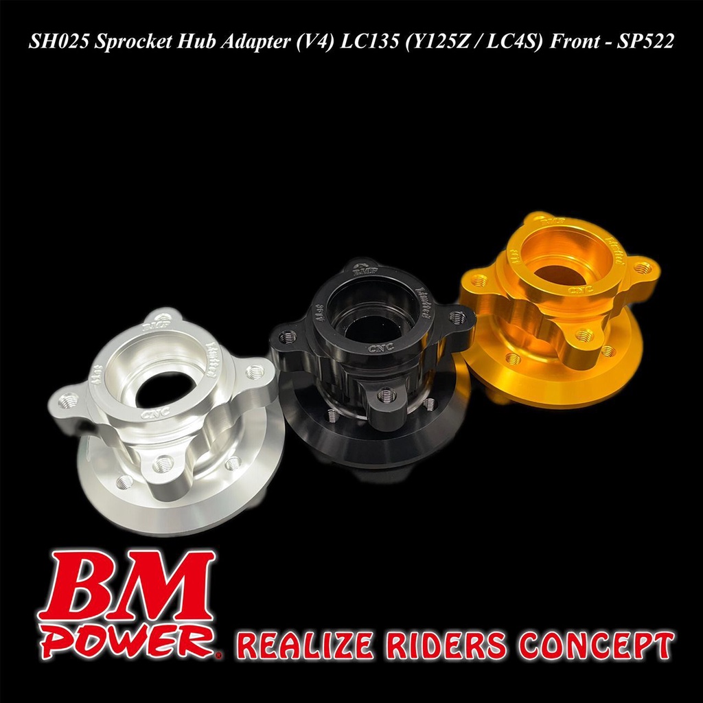 [SH025] Lc135 4s / Y125z BM POWER V4 CNC SPROCKET HUB ADAPTER & SPACER ...