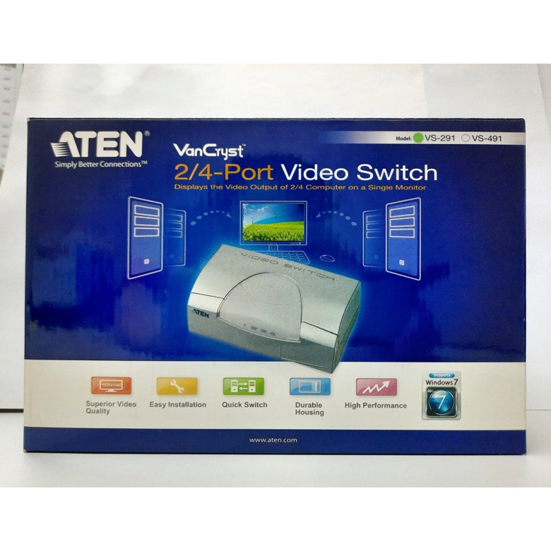 ATEN 2/4-Port Video Switch VS291(ORIGINAL) | Shopee Malaysia