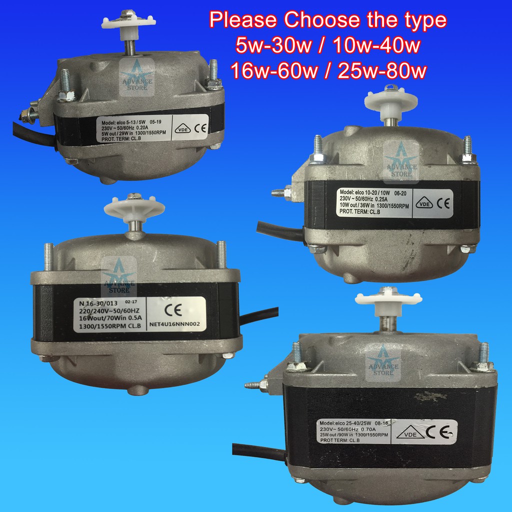 Elco Fan Motor Cooling Fan Fridge Refrigerator Chiller Freezer Peti ...