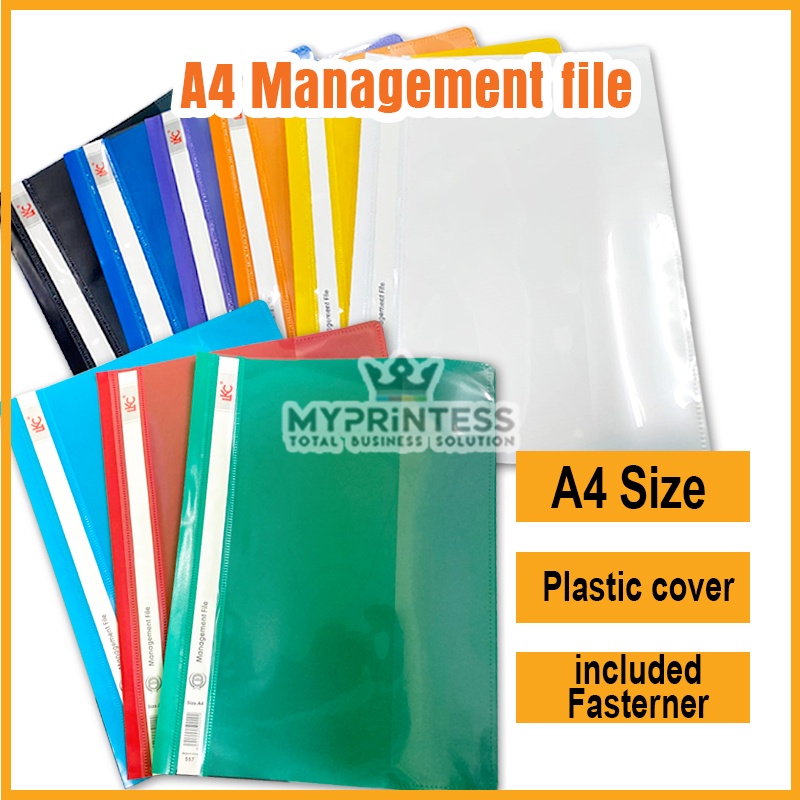 A4 Management File with plastic cover & fasterner | Shopee Malaysia