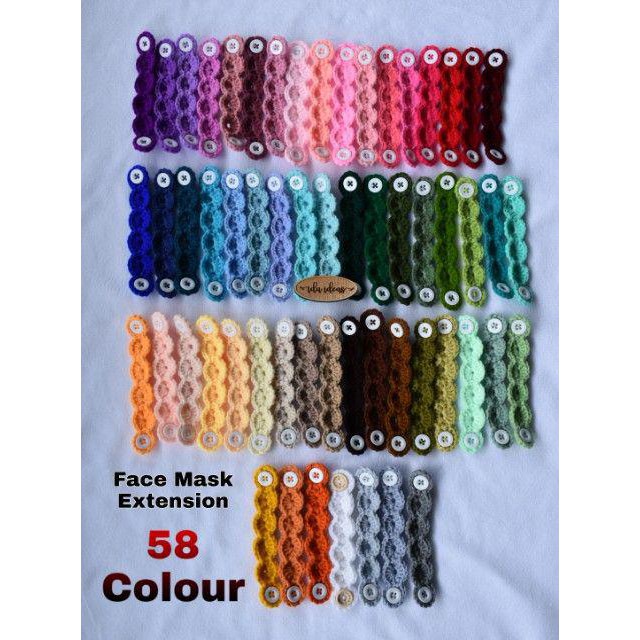🧡💛💚💙(PART 3) Face Mask Extender Clip Adapter Extension Crochet Handmade ...