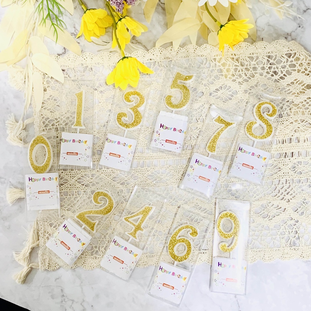 Glitter Numbered Birthday Cake Candles | Shopee Malaysia