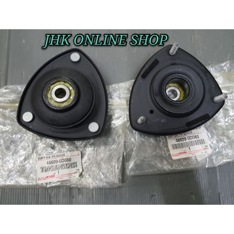 TOYOTA VIOS NCP42 ABSORBER MOUNTING FRONT ORIGINAL 48609-0D080(1SET 2PC ...