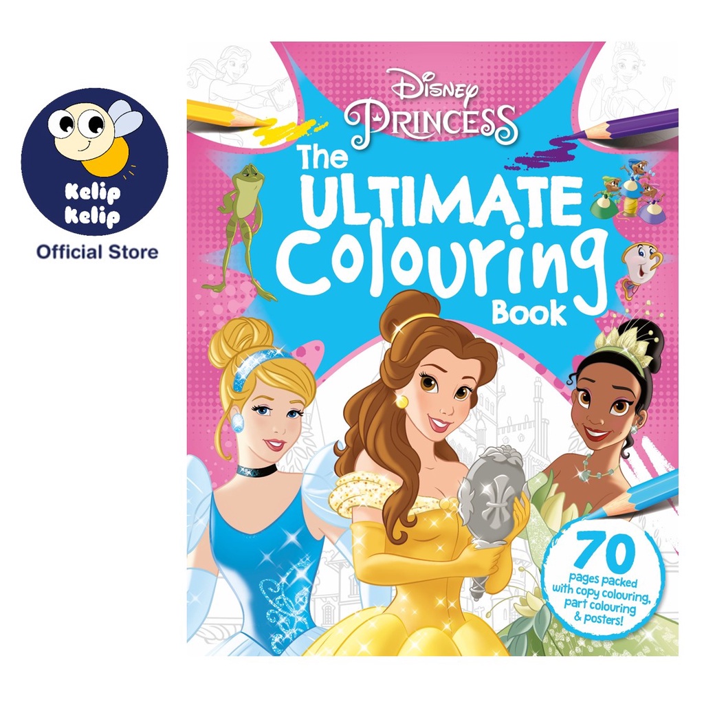 Disney Princess The Ultimate Colouring Book For Kids to Color 72 Pages ...