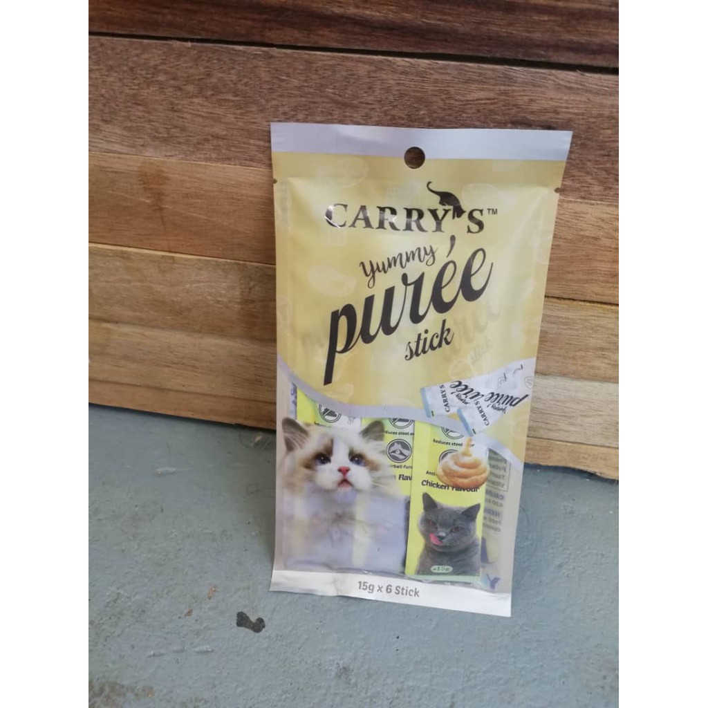 Carry’s Yummy Puree Stick / Creamy Cat Treats (15g x 6 Stick) 90G | Shopee Malaysia