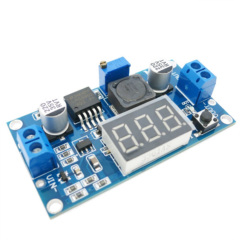 LM2596 LM2596S power module + LED Voltmeter DC-DC adjustable step-down power supply module with ...
