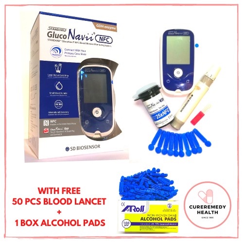 GlucoNavii NFC Blood Glucose Monitoring System with FREE 50-PCS LANCET ...