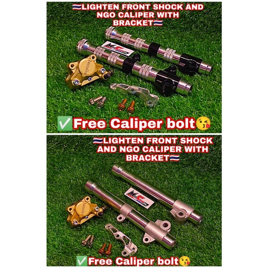 LGHTEN FRONT SHOCK WAVE 125 WITH NGO CALIPER SET ( FREE BOLTS AND ...