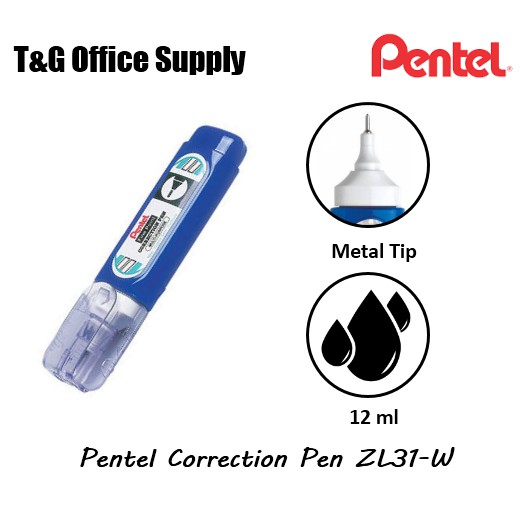 Pentel Correction Pen/Liquid ZL31-W (12ml) | Shopee Malaysia