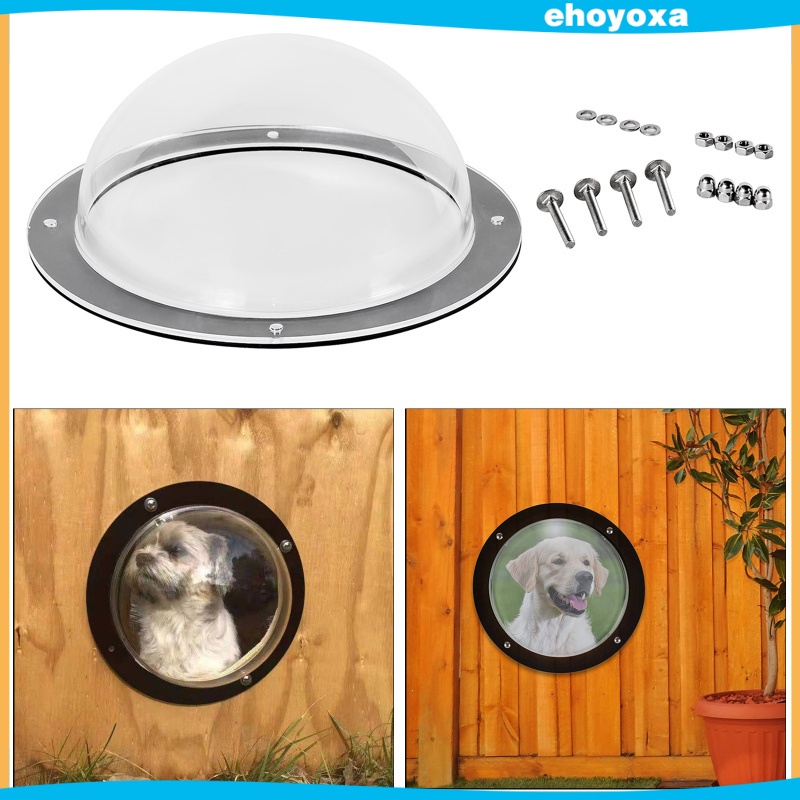 [ehoyoxaMY] Pet Window, Acrylic Round Dome Fence Window for Backyard ...
