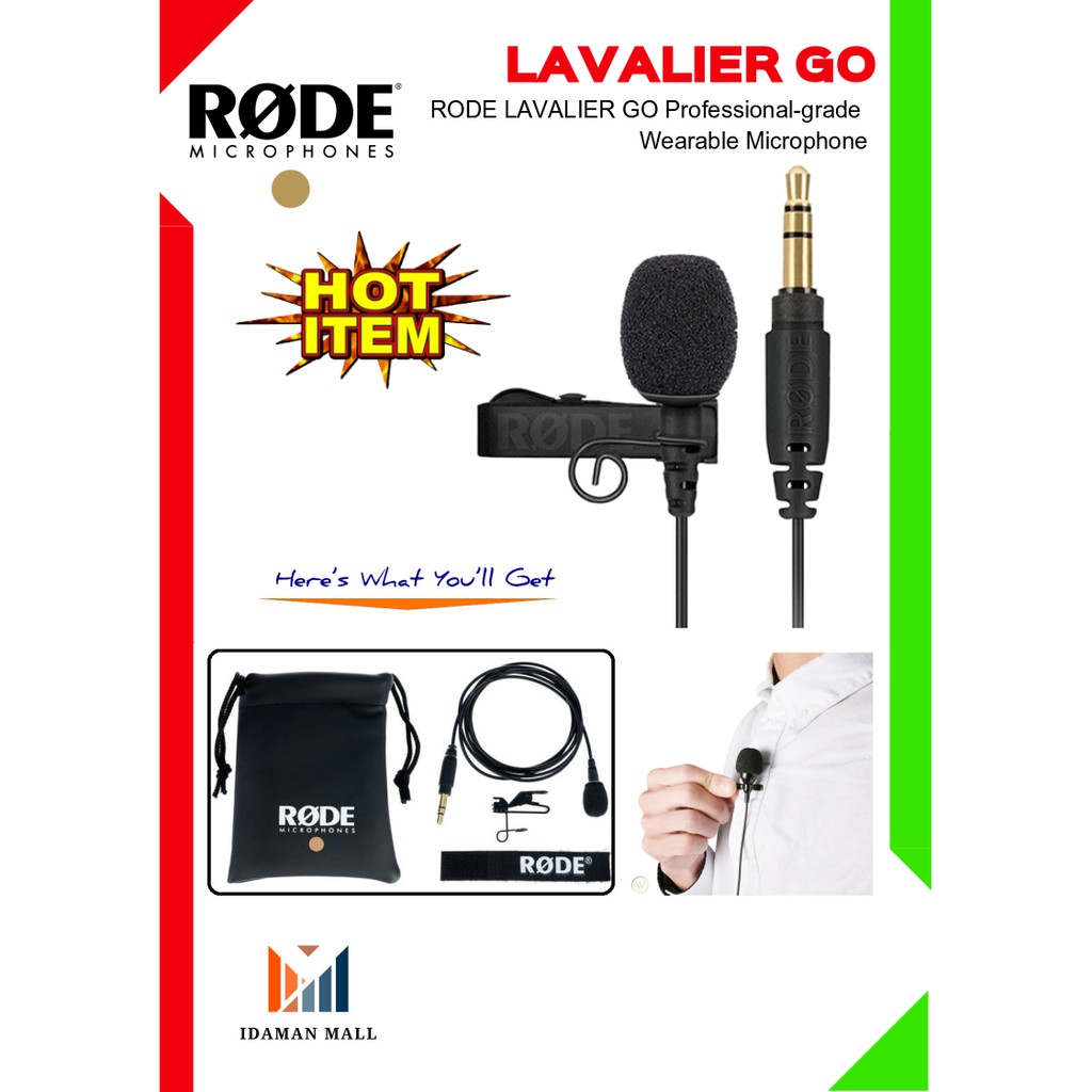 Rode Lavalier GO Professional-Grade Wearable Microphone | Shopee Malaysia