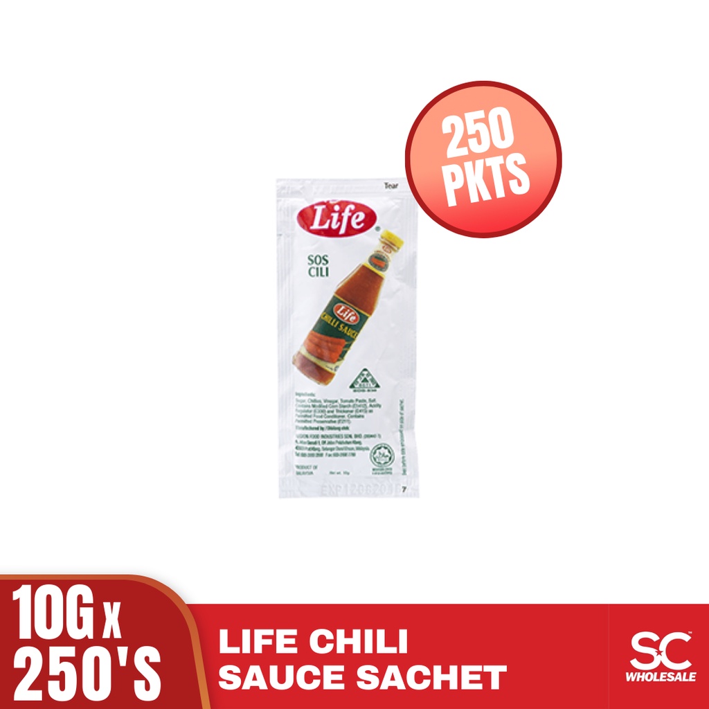 Life Chili & Tomato Sauce Sachet / Sos Cili & Tomato Paket 10g x 250's | Shopee Malaysia