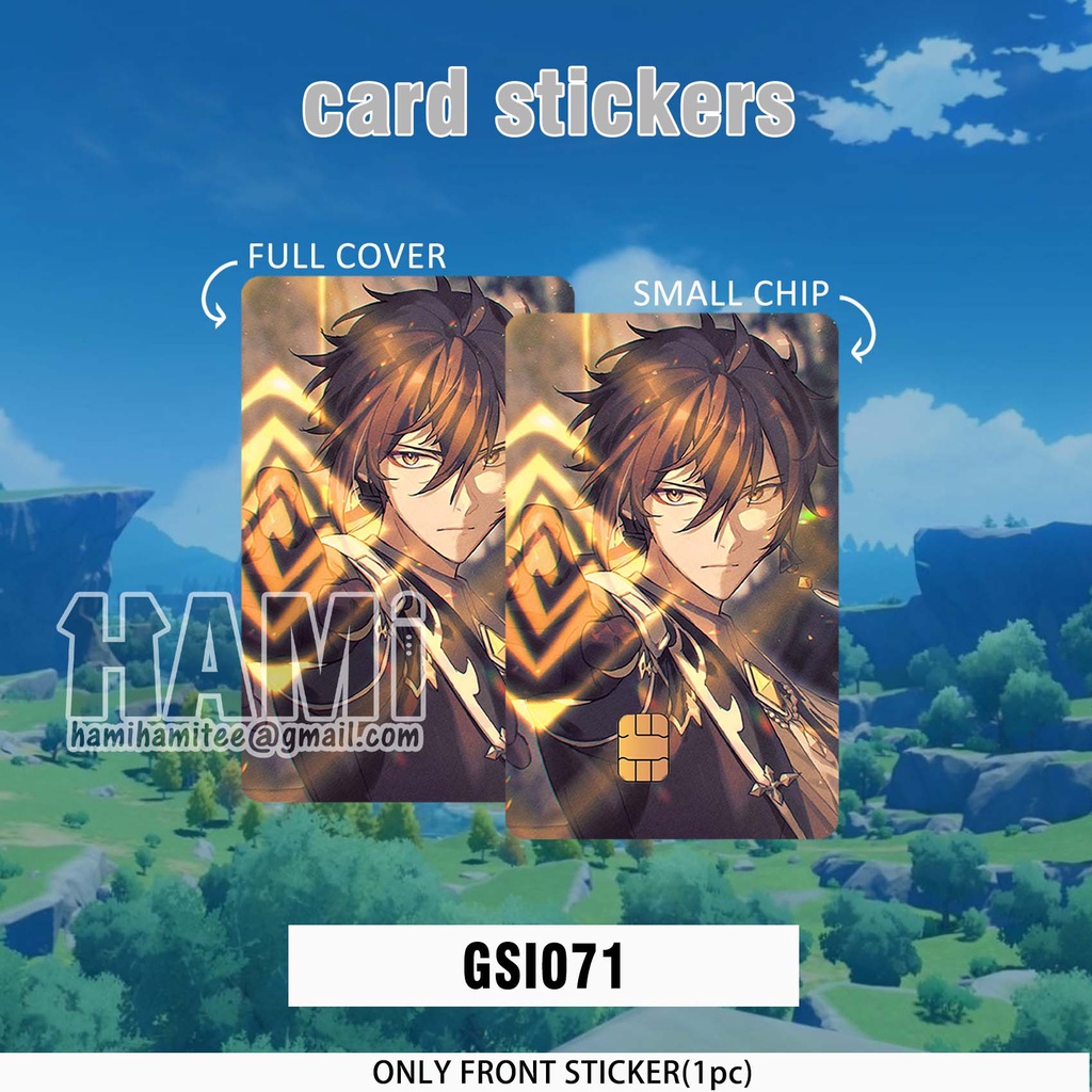 GENSHIN IMPACT CARD STICKER - ZHONGLI KAD STICKER - ZHONGLI TNGO CARD ...
