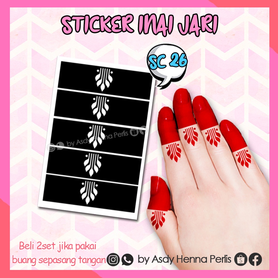 [READYSTOCK] Sticker Inai Jari Finger Cap Celup Pengantin DIY ASDY ...