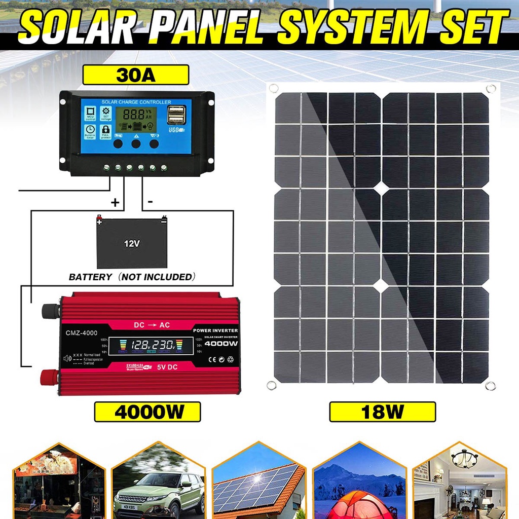 [Spot] Red/Black Inverter 4000W Peak Inverter 110V/220V Solar Power ...