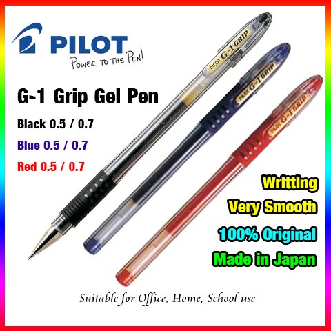 Pilot G-1 Grip Gel Pen - Black - Blue - Red - 0.5 - 0.7 G1 | Shopee ...