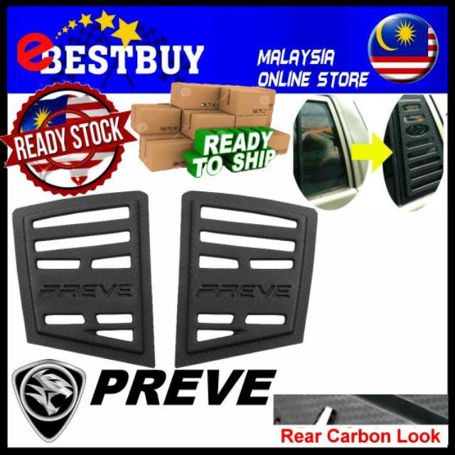 2pc sepasang Proton Car Window Cover Protector 3D Carbon Gen2 Iriz ...