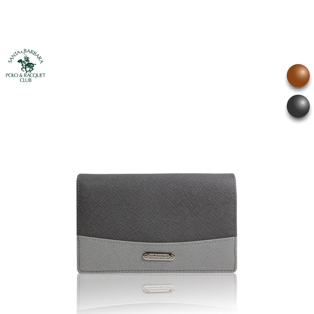 Santa Barbara Polo & Racquet Club Women Saffiano 2 Fold 3/4 Wallet ...