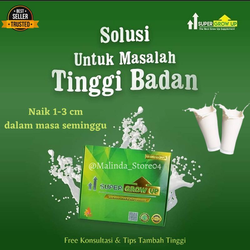 SUSU PENINGGI BADAN SUPER GROW UP UBAT TINGGI BADAN MALAYSIA | Shopee ...