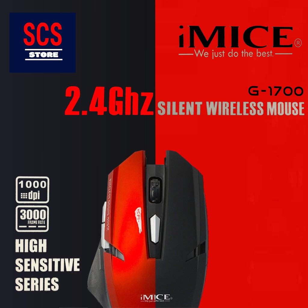 iMice E-1700 Silent Ergonomic 2.4GHz Wireless Mouse 6 Buttons | Shopee ...