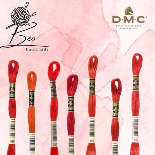Genuine DMC embroidery thread in RED tone | Shopee Malaysia