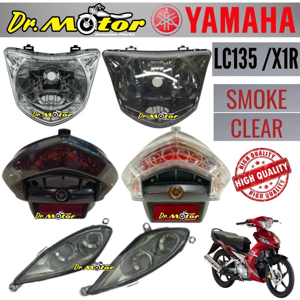 LC135 X1R LC 135 V1 Tinted Smoke HeadLamp Lampu Depan Head Lamp Front Signal Tail Lamp Taillamp ...