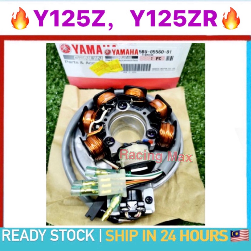 100% Original JAPAN Yamaha Y125Z Y125ZR Fuel Coil (Coil Magnet) STARTER STATOR FUSE COIL MAGNET ...