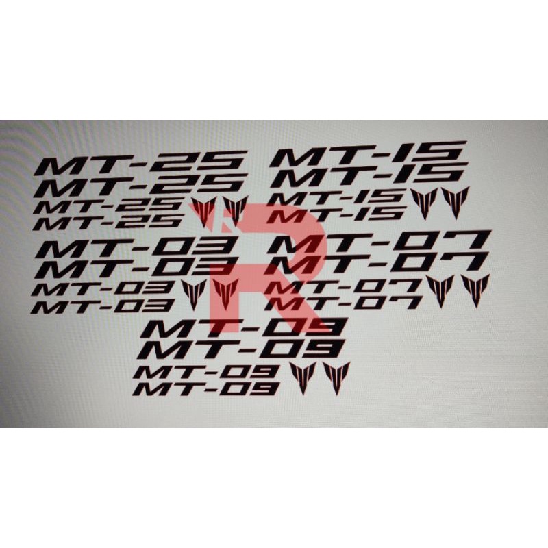 Sticker logo Yamaha MT-15/MT-25/MT-03/MT-07/MT-09 logo sticker | Shopee ...