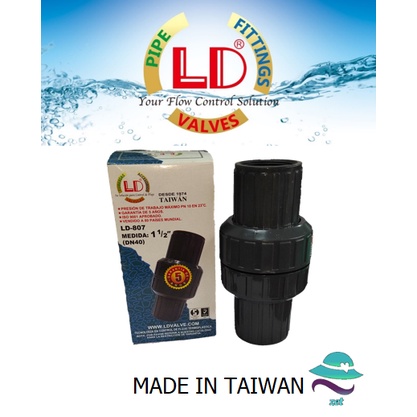LD 807 PVC Spring Check Valve BSP Threaded End (2-1/2", 3") | Shopee Malaysia