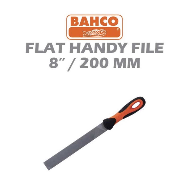 Bahco 8" / 200mm Flat Handy File for Metal Brush Cutter Blade Kikir ...