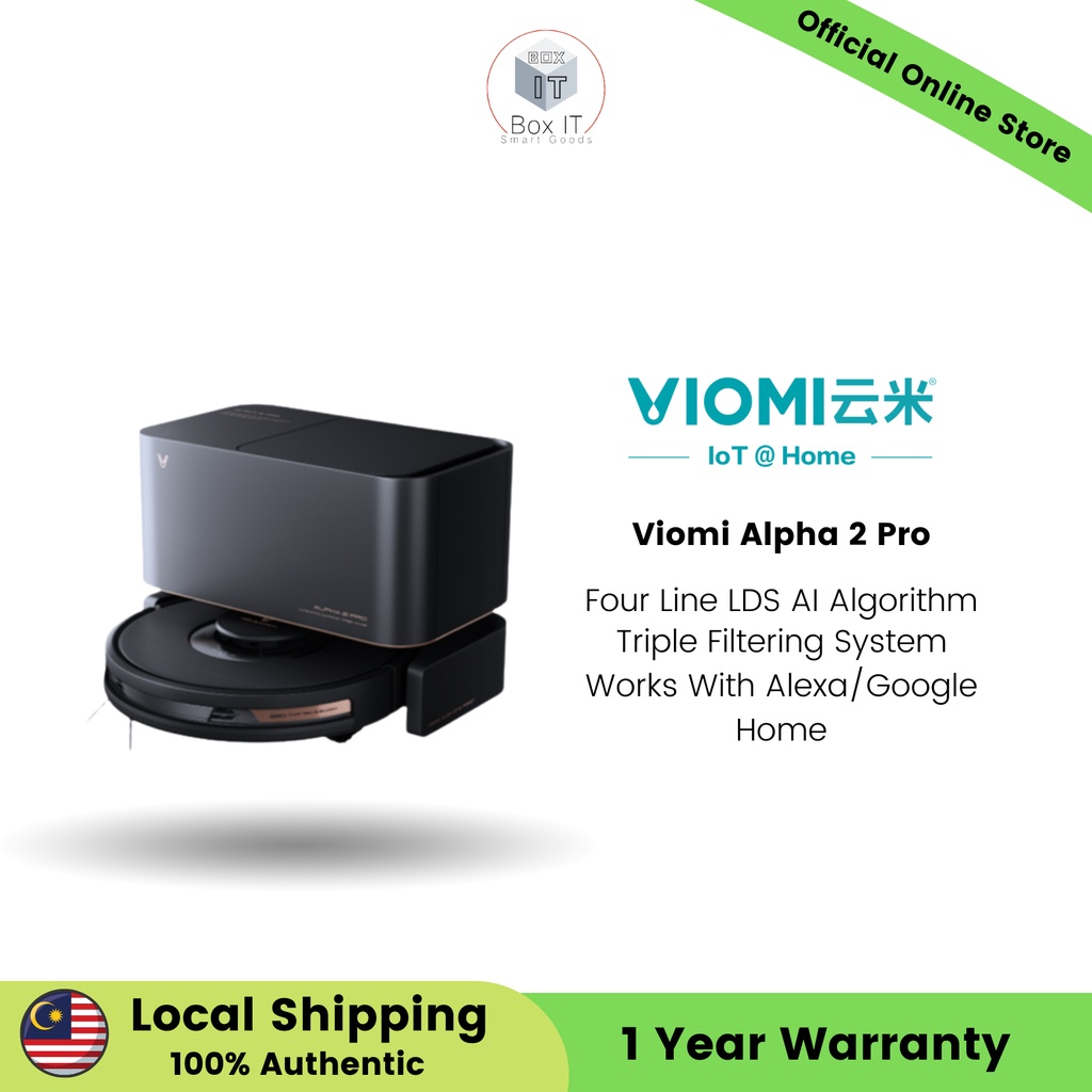 VIOMI Robot Vacuum Cleaner Alpha 2 Pro | Four Line LDS AI Algorithm ...