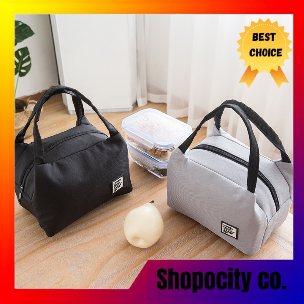 Waterproof Portable Zipper Lunch Bag Oxford Cloth Aluminium Thermal ...